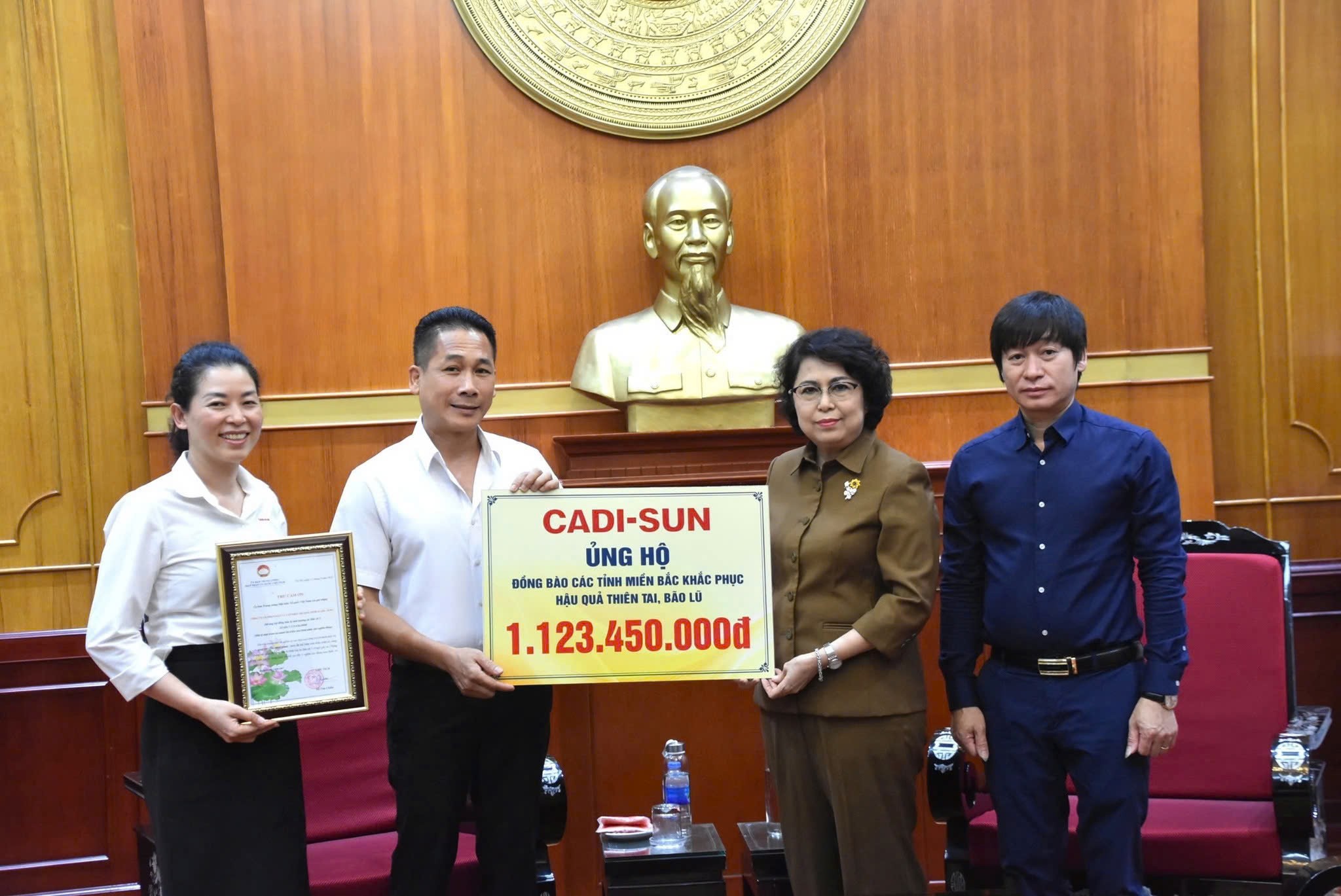CADI-SUN ủng hộ đồng bào vùng bão lũ hơn 1,1 tỷ đồng